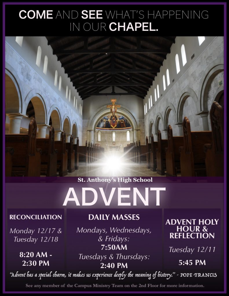 Advent Flyer - JPEG - St. Anthony's High School