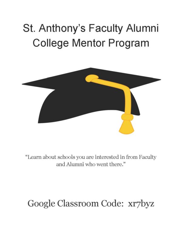 Faculty/Alumni College Mentor Program - St. Anthony's High School