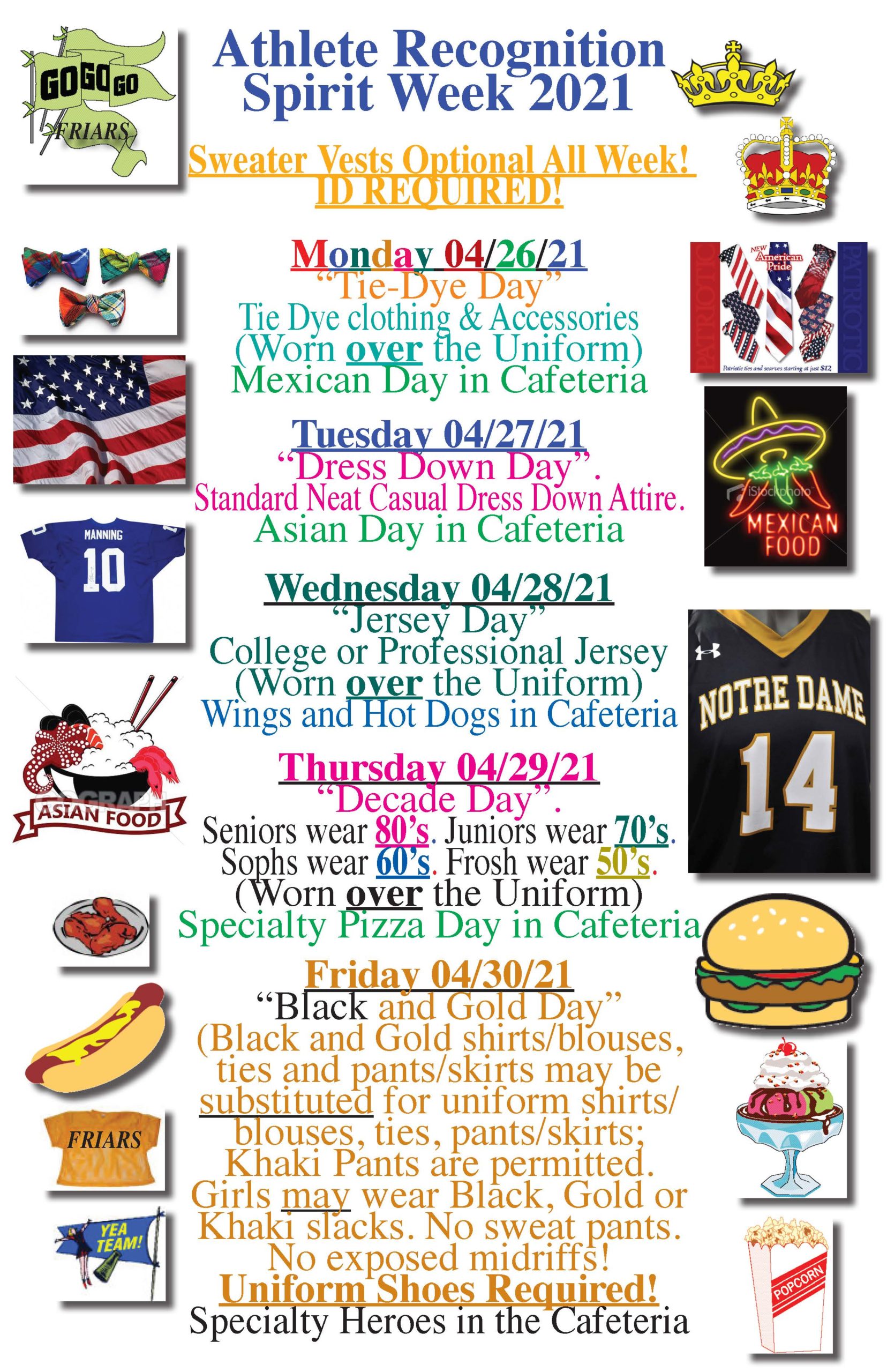 Spring 2021 Spirit Week Tabloid 2021 - St. Anthony's High School