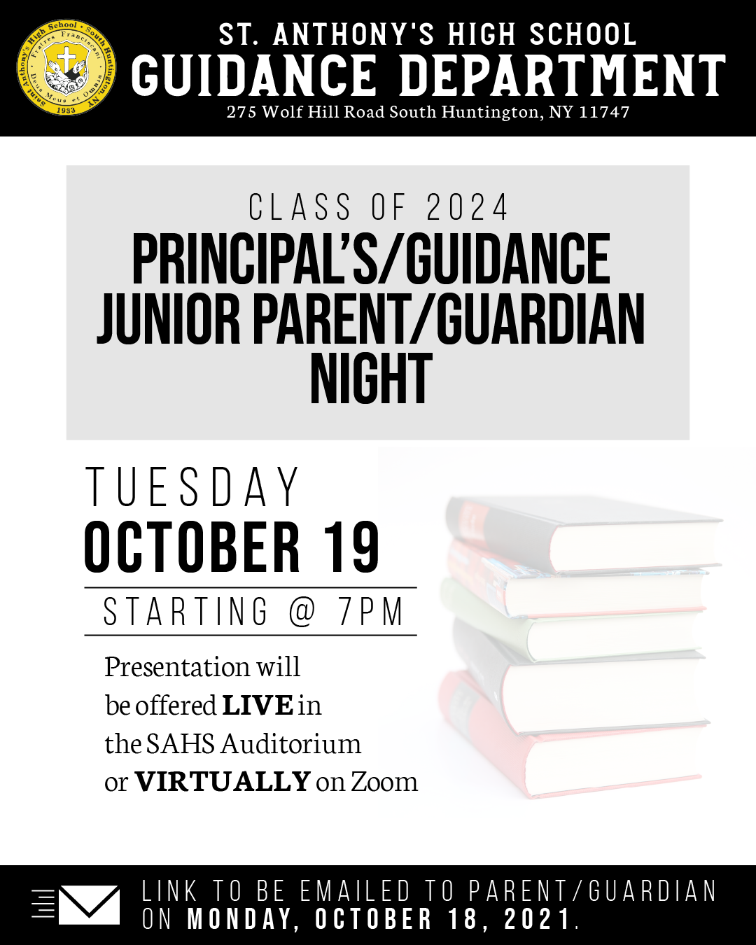 Junior Guidance Night 2021 - St. Anthony's High School