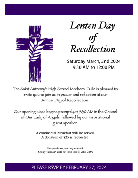 Lenten Day of Recollection - St. Anthony's High School